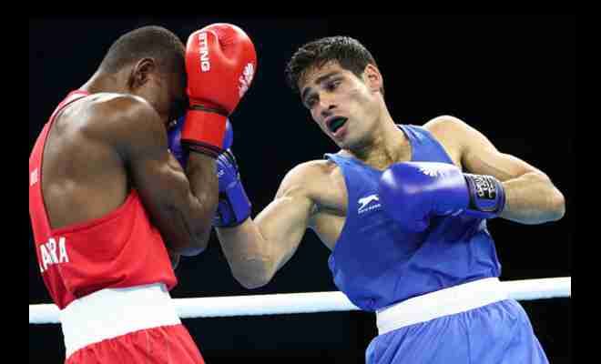 Commonwealth Games 2018: Boxing Men's 56kg Quarterfinal 4, India's ...