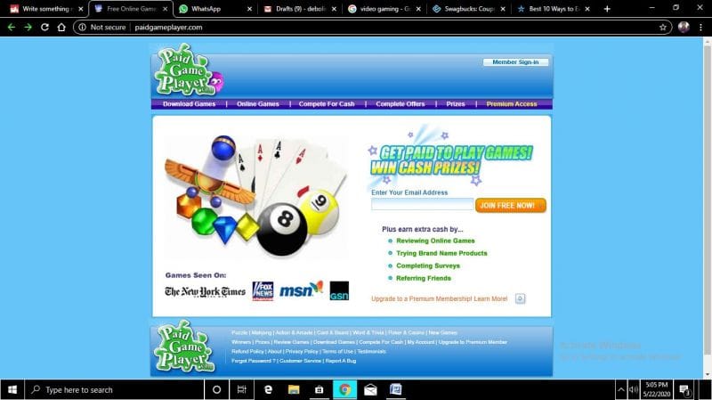 5 Best websites to earn money by playing games at home