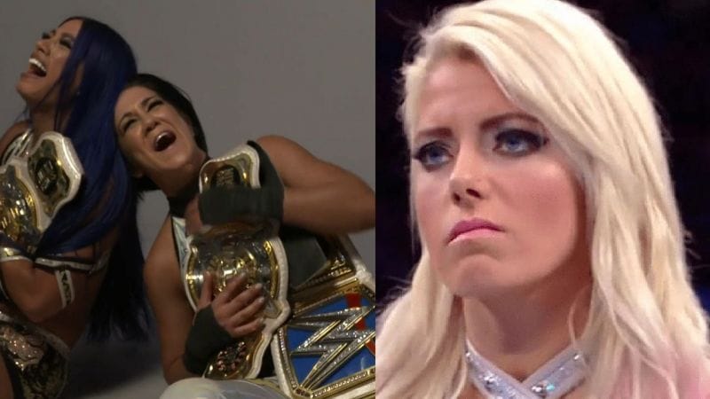 Alexa Bliss reacts to Sasha Banks and Bayley "crying on the floor" on ...
