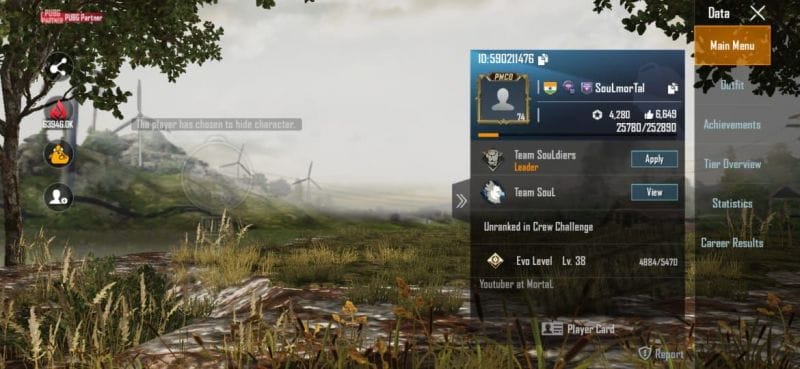 SouL Mortal PUBG Mobile ID, stats, K/D ratio, setup and more