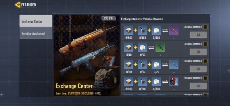 Where is the COD Mobile Exchange Center?