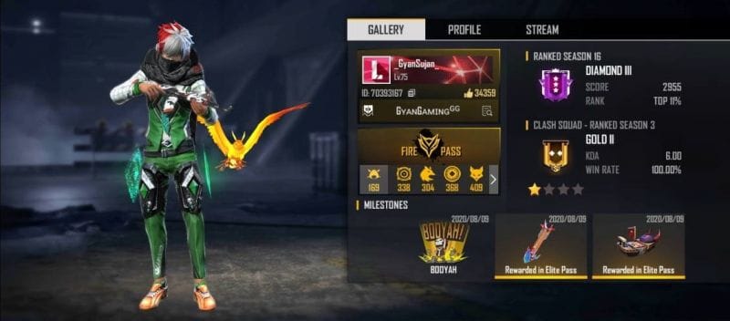 Gyan Gaming's Free Fire ID, stats, K/D ratio and more