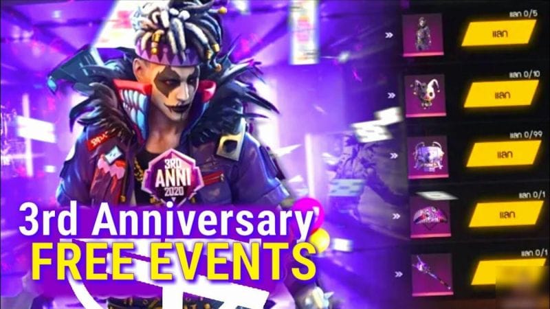 Free Fire third anniversary update: Free Elite Pass and M60 Weapon Royale