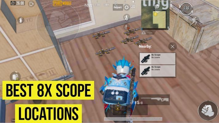 PUBG Mobile: Best locations to find 8x scope in Erangel