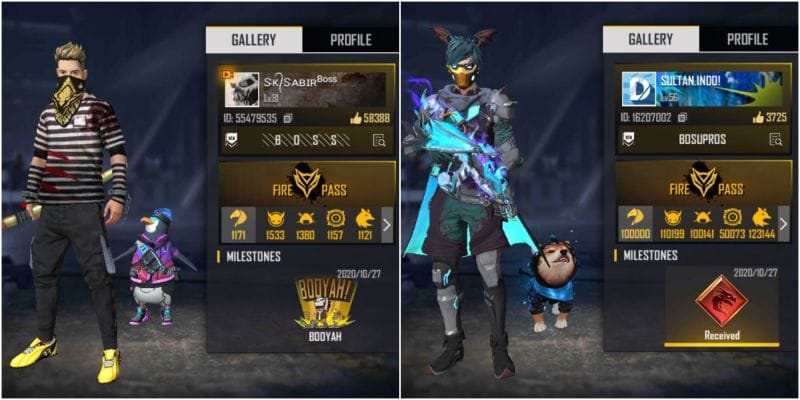 SK Sabir Boss vs Sultan Proslo: Who has better stats in Free Fire?