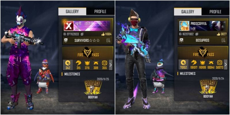 Sultan Proslo vs X-Mania: Who has better stats in Free Fire?