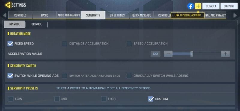 How to choose the best sensitivity settings in COD Mobile?
