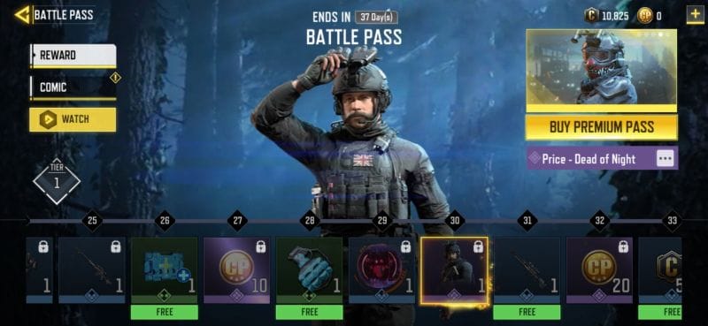Free and Premium Battle Pass rewards for COD Mobile Season 12 announced