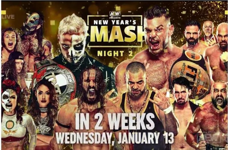 Updated lineups for AEW Dynamite New Year's Smash episodes Updated lineups for AEW Dynamite New Year's Smash episodes