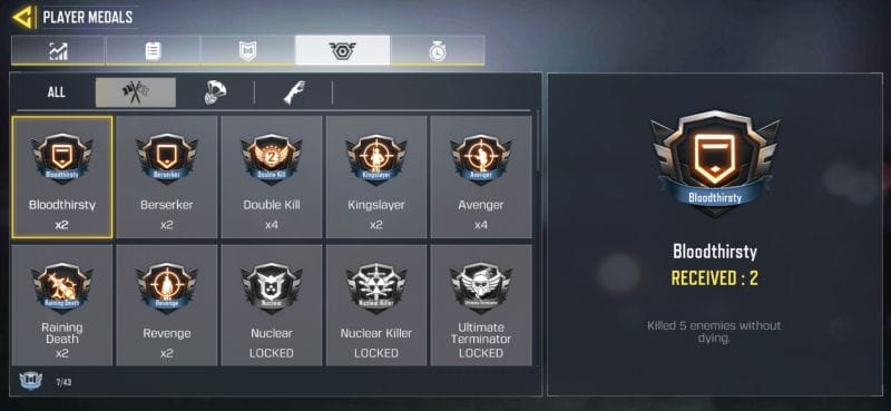 How to get the Bloodthirsty medal in COD Mobile: Step-by-step guide for ...