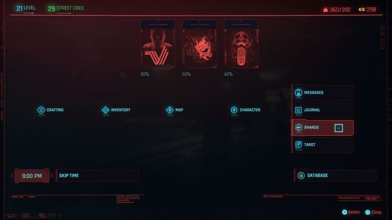 How to read shards in Cyberpunk 2077