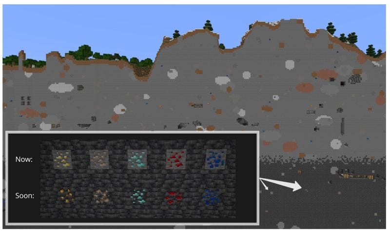 Ore texture changes in Minecraft 21w07a Snapshot: Everything players ...