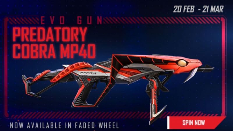 How to get the new Predatory Cobra MP40 skin in Free Fire: Step-by-step ...