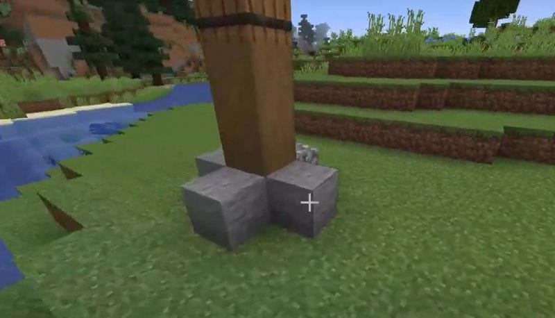 How to build a small crane build in Minecraft