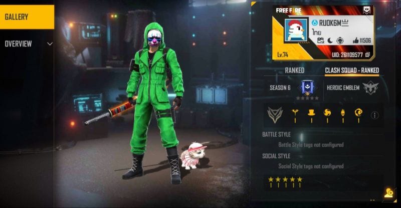 RUOK FF’s Free Fire ID, total subscribers, monthly income, channel ...