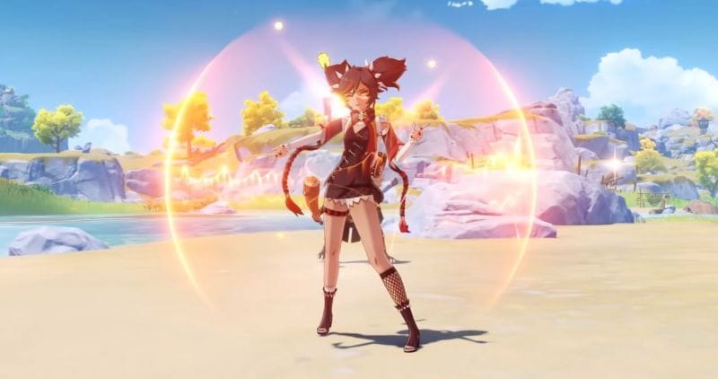 Best Xinyan build for support and DPS role in Genshin Impact