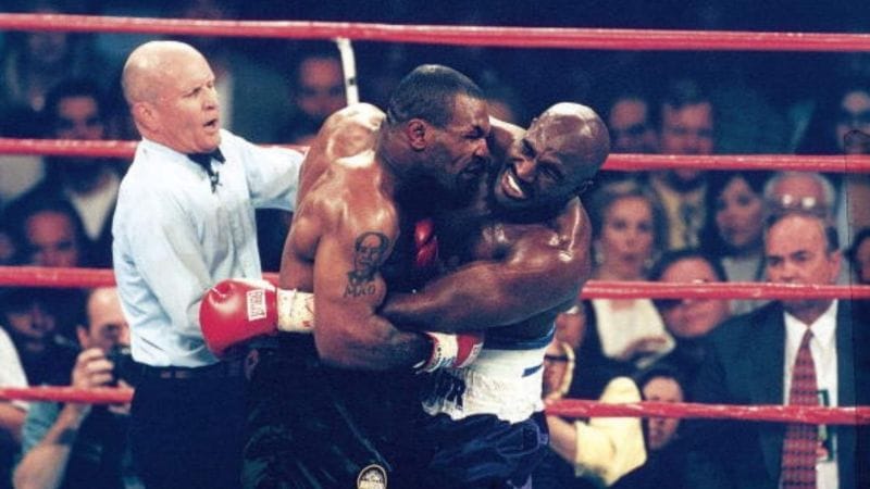 Whose ear did Mike Tyson bite off?