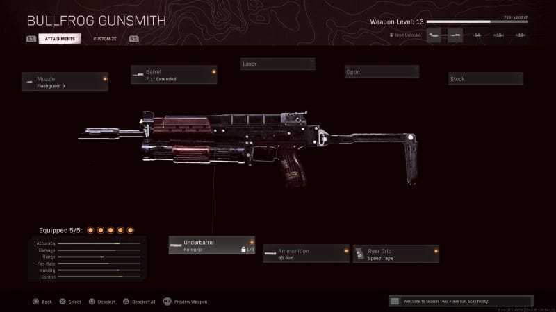 The best Bullfrog loadout in Call of Duty: Warzone Season 2