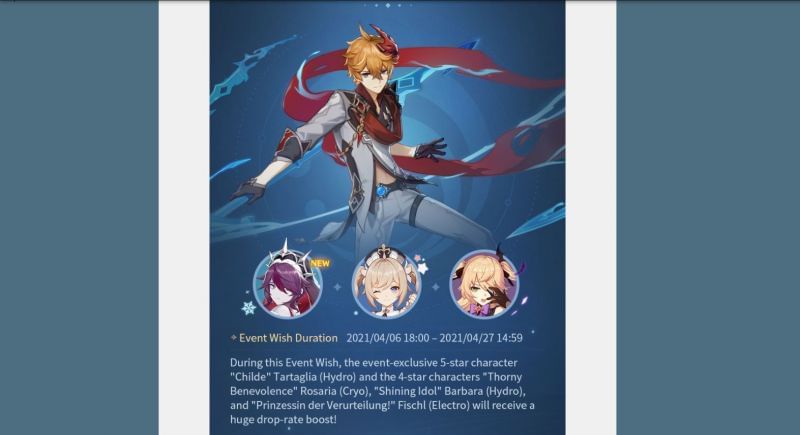 Genshin Impact announces Childe and Rosaria's banner: 4-star characters ...