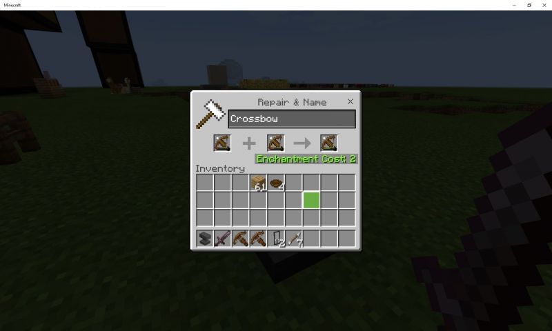 How to repair a crossbow in Minecraft