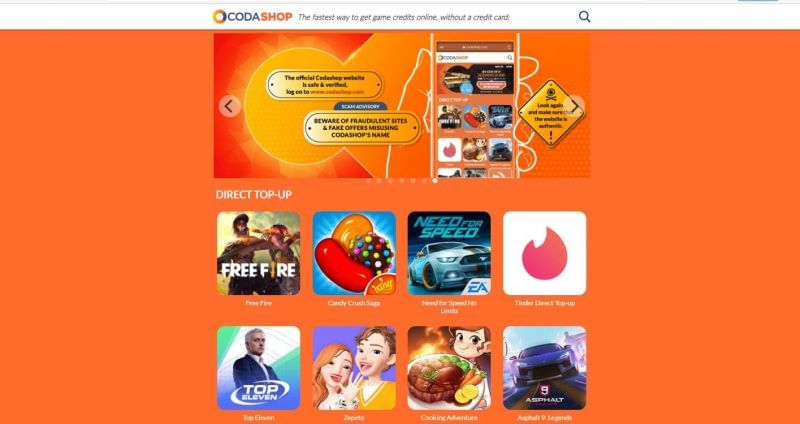 How to top up Free Fire diamonds from Codashop in April 2021