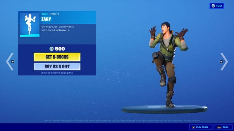 Fortnite Season 6: Zany emote returns to item shop after 787 days