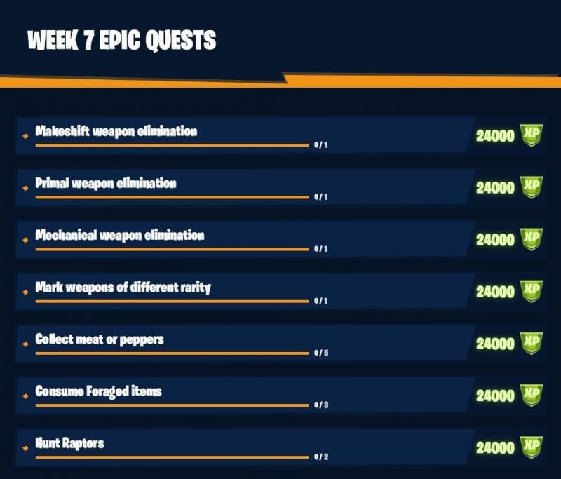 Fortnite Week 7 Challenges (Season 6): Full list and how to complete them