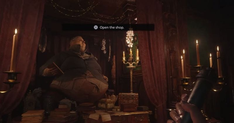 Resident Evil Village: Duke's reaction after Ethan throws a pipe bomb ...