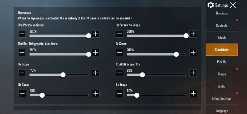 Best BGMI gyroscope sensitivity settings for bolt-action sniper rifles