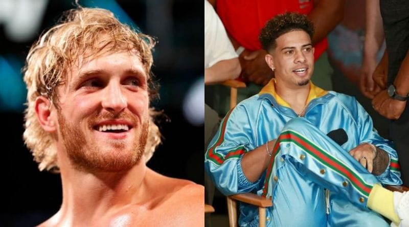 Logan Paul makes fun of Austin McBroom's boxing outfit for the YouTubers vs. TikTokers event