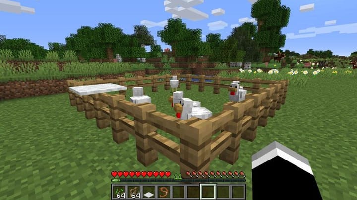 How to build a chicken egg farm in Minecraft easily