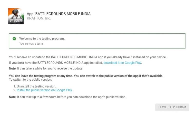 How to get BGMI Early Access from official Battlegrounds Mobile India website