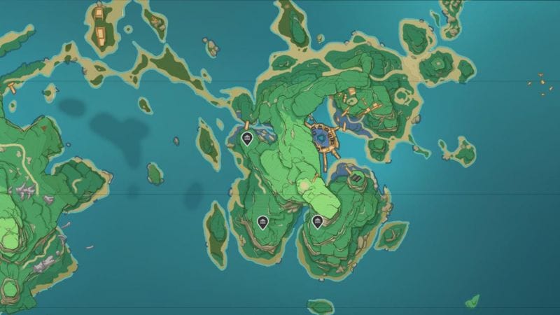 Genshin Impact Inazuma Shrines of Depth locations with keys