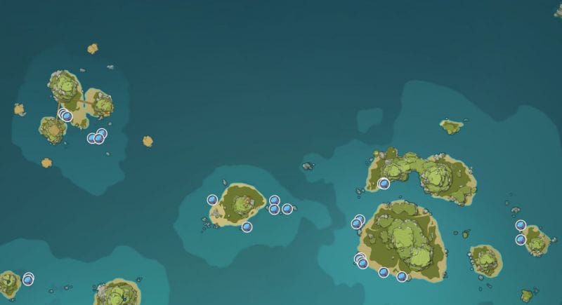 All Sea Ganoderma locations in Genshin Impact