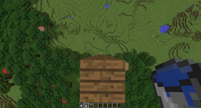 How to perform MLG water bucket trick in Minecraft