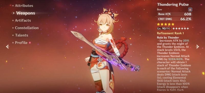 5 best weapons for Yoimiya in Genshin Impact