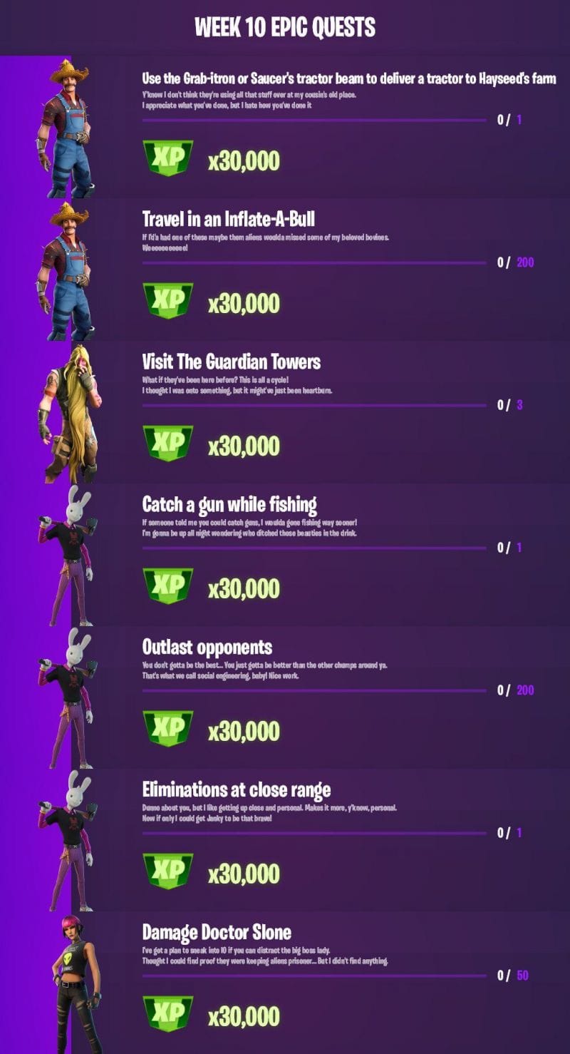 Fortnite Season 7 week 10 challenges leaked: Full list, and how to ...