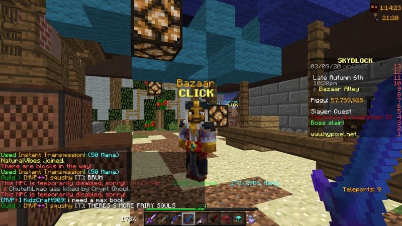 How to buy and sell items in Minecraft Hypixel Skyblock