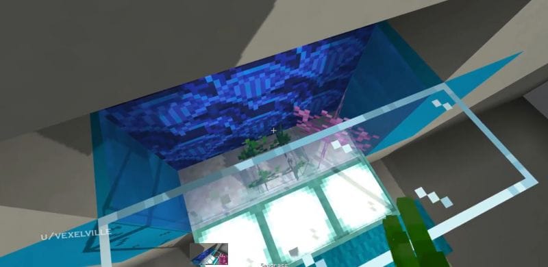How to build a small aquarium in Minecraft