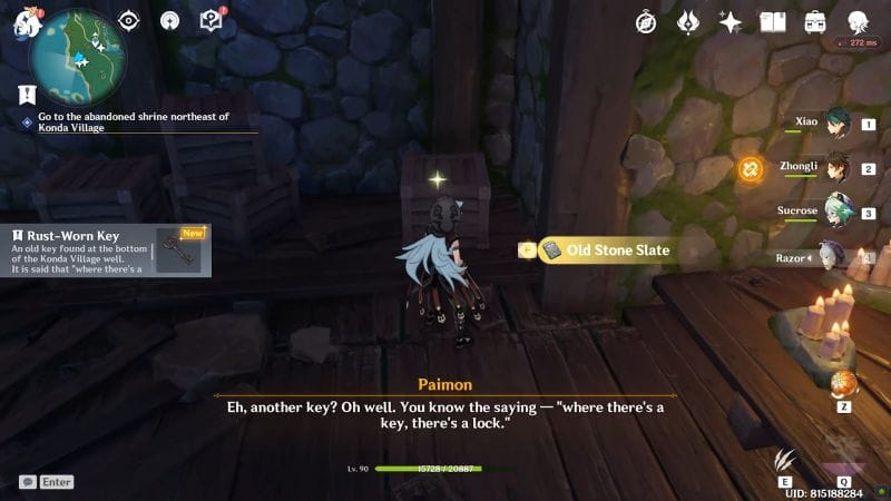 Where to find Old Stone Slates and get the Inazuma Sword diagram in ...