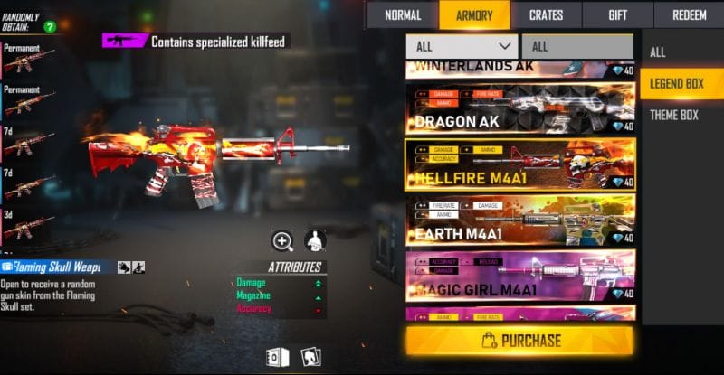 5 best AR gun skins in Free Fire for maximum damage