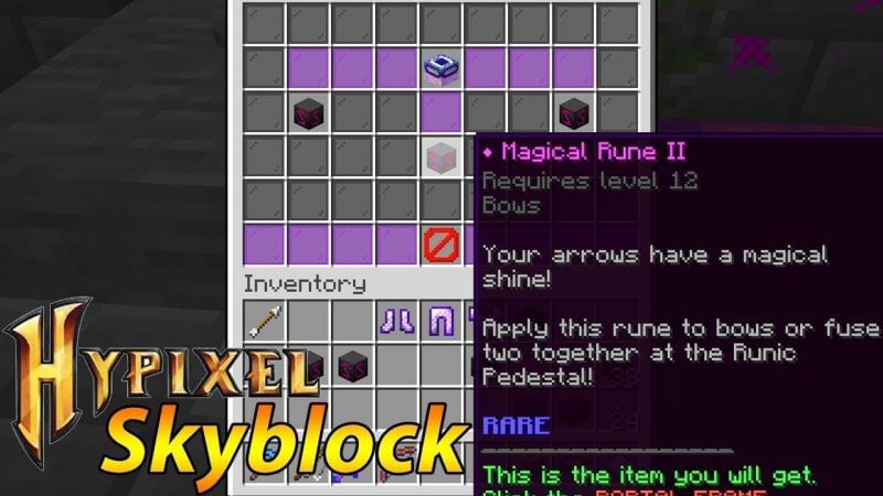 How to use runes in Minecraft Hypixel Skyblock