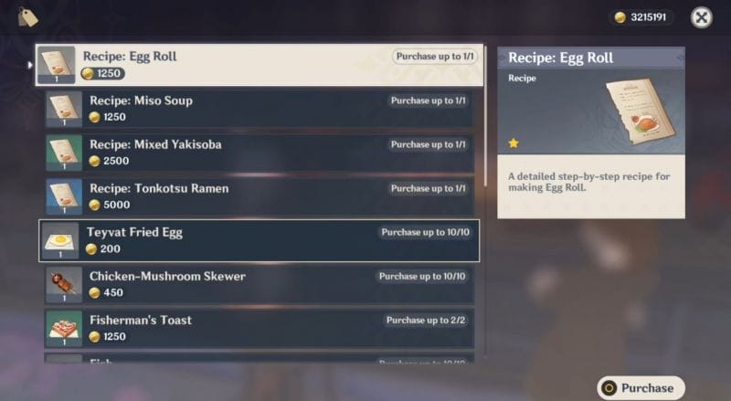 All 18 recipes and their locations in Genshin Impact 2.0 Inazuma update