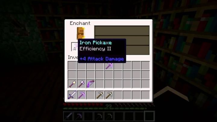 How to get the Efficiency enchantment in Minecraft