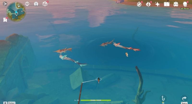 Genshin Impact fishing guide for Rusty Koi: Fishing spot, bait, rod ...