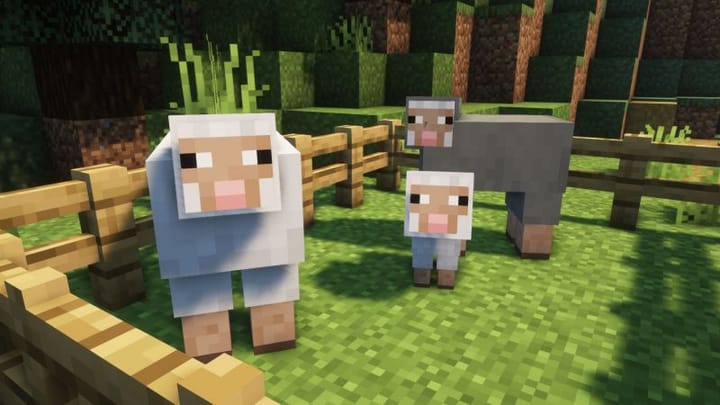 What do sheep eat in Minecraft to breed?