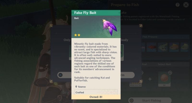 Best Genshin Impact fishing baits for Pufferfish, Koi, Angelfish and more