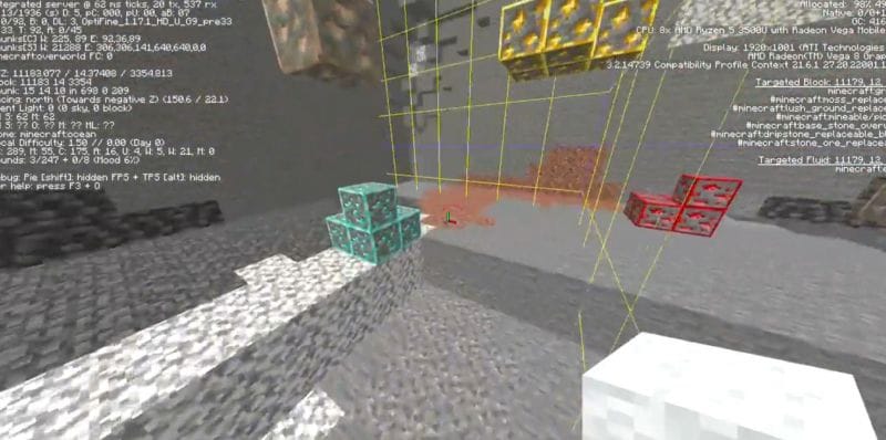 Minecraft Redditor discovers a method to find redstone based on the location of diamonds
