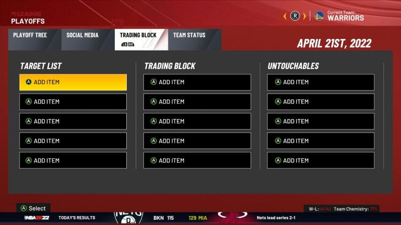 NBA 2K22 MyLeague: How to trade players in your team?