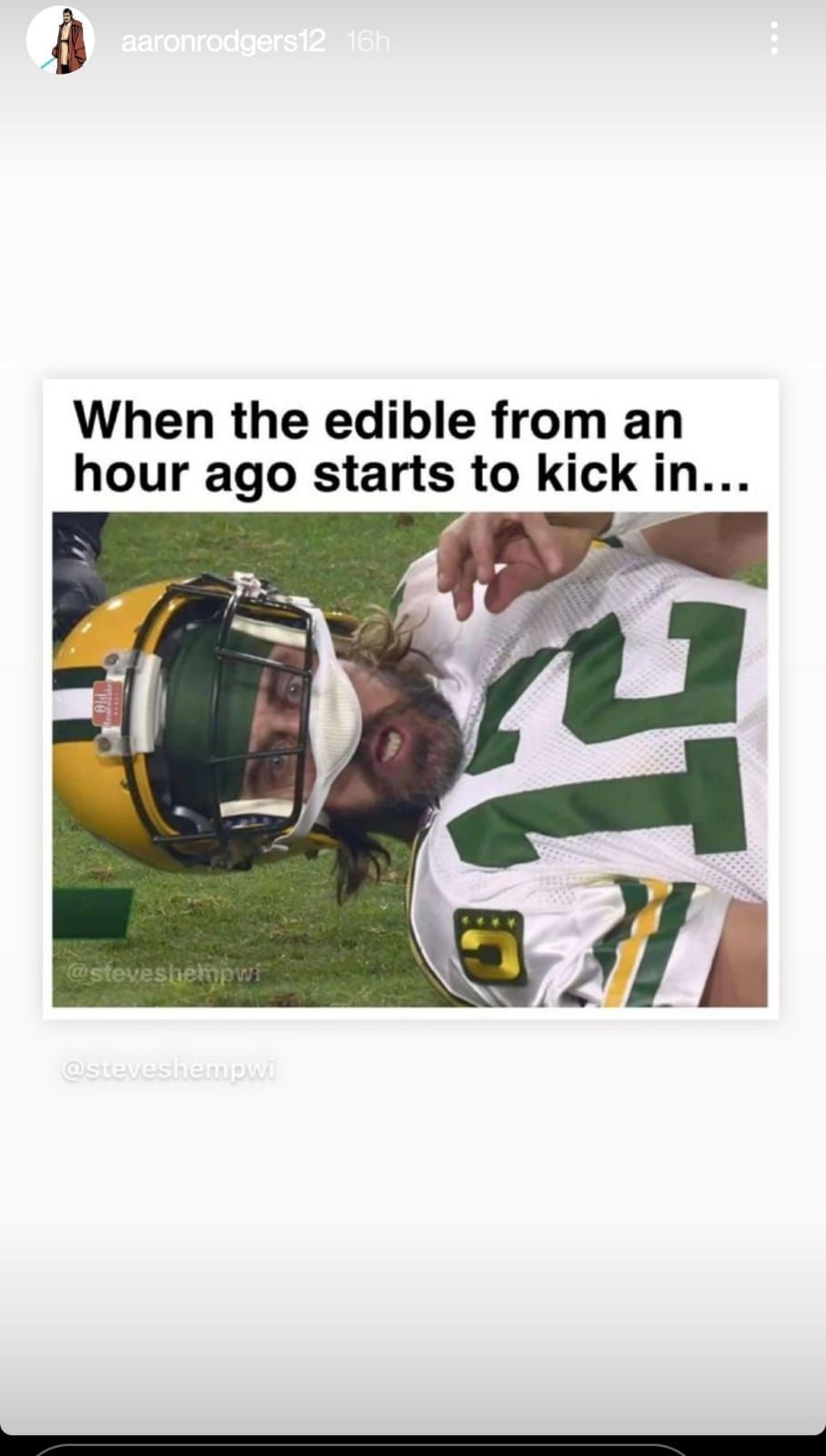 Aaron Rodgers is enjoying memes at his expense